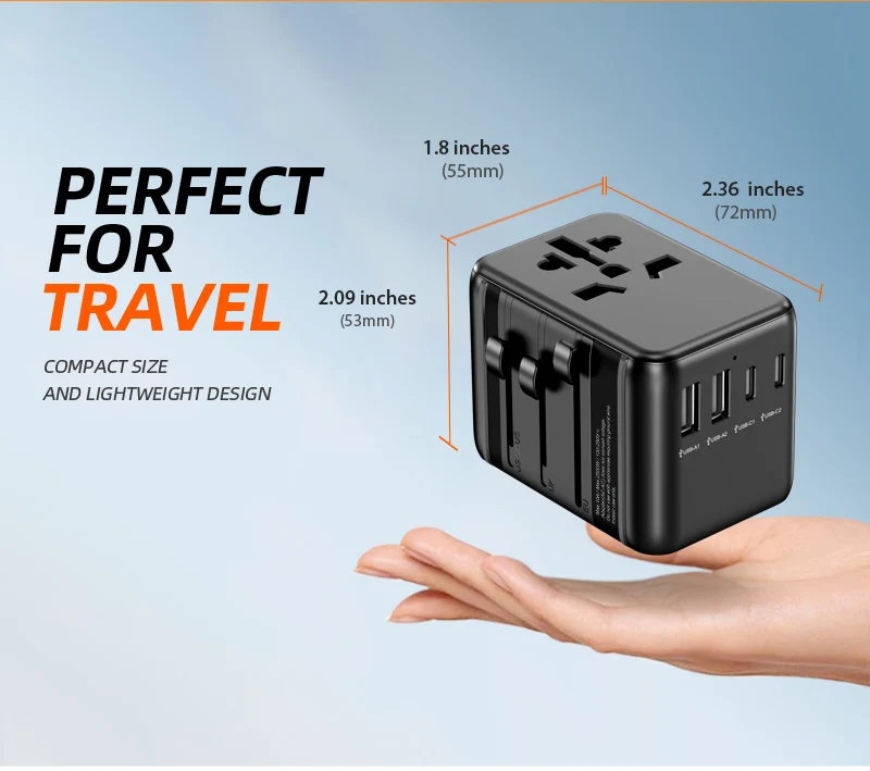 Worldplug 2500W PD Power Travel Adapter Universal Multi-Plug ...