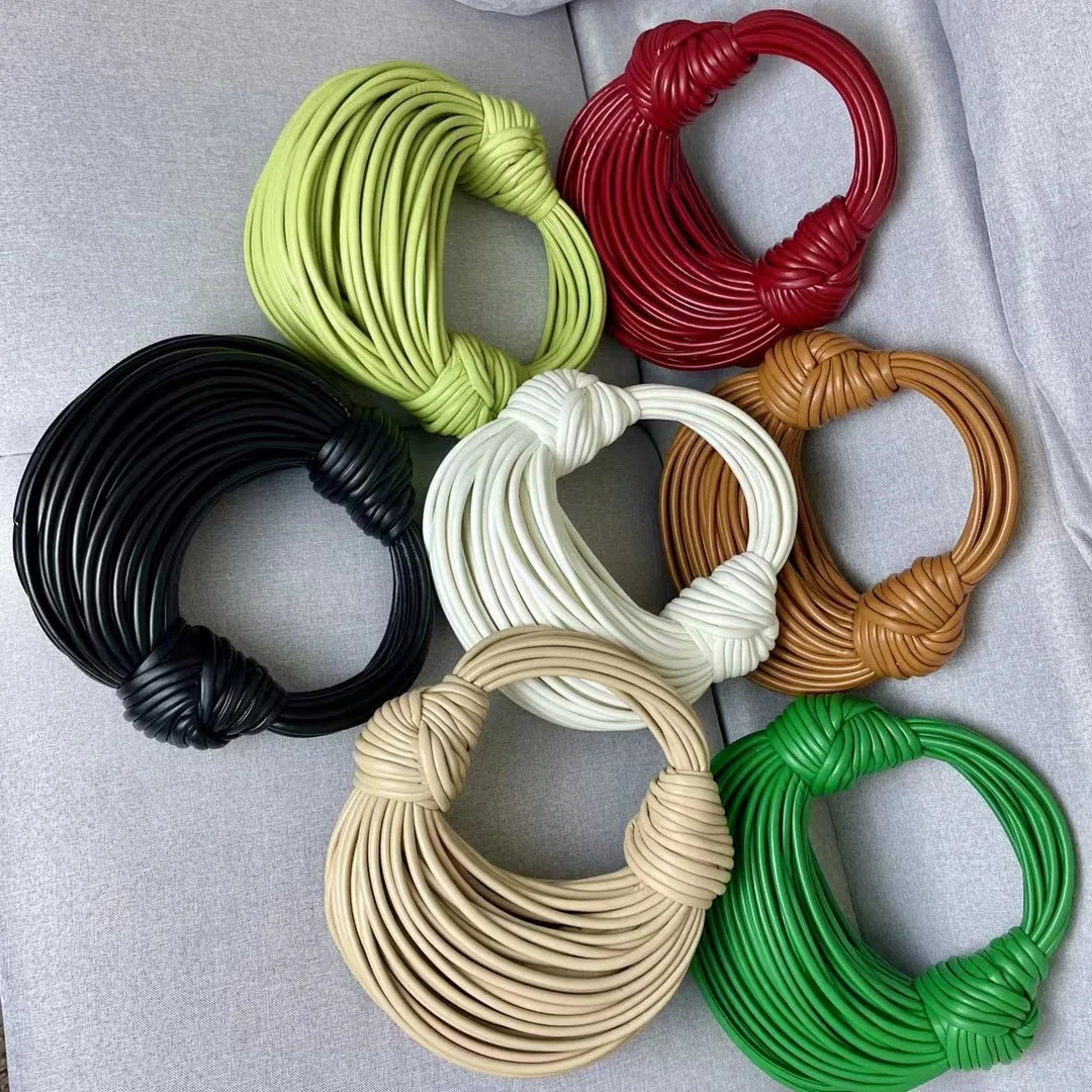 Trendy Luxury Designer Handbags Hand Woven Noodle Bags Rope Knotted ...