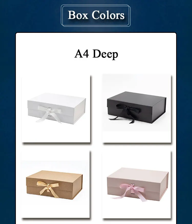 Bespoke A4 Deep Plain White Magnetic Folding Retail Gift Packing Boxes ...
