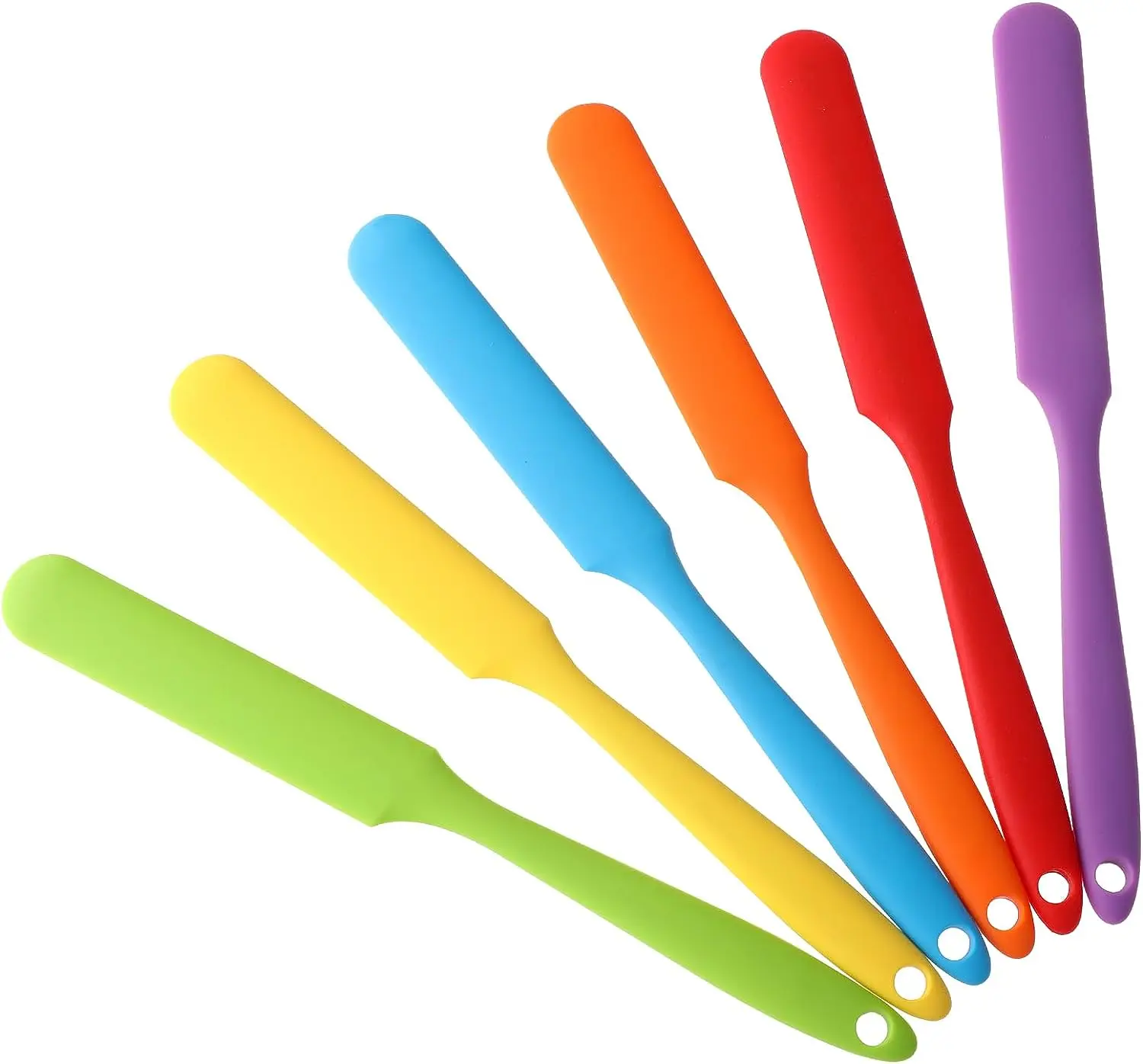 Heat Resistant SiliconeJar Spatula with Long Handle Small Silicone ...