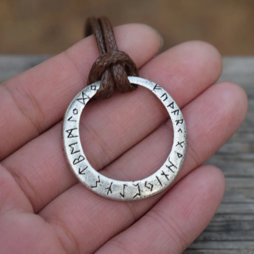 Pagan Elder Futhark Runes Vintage Jewelry - Viking Pendant