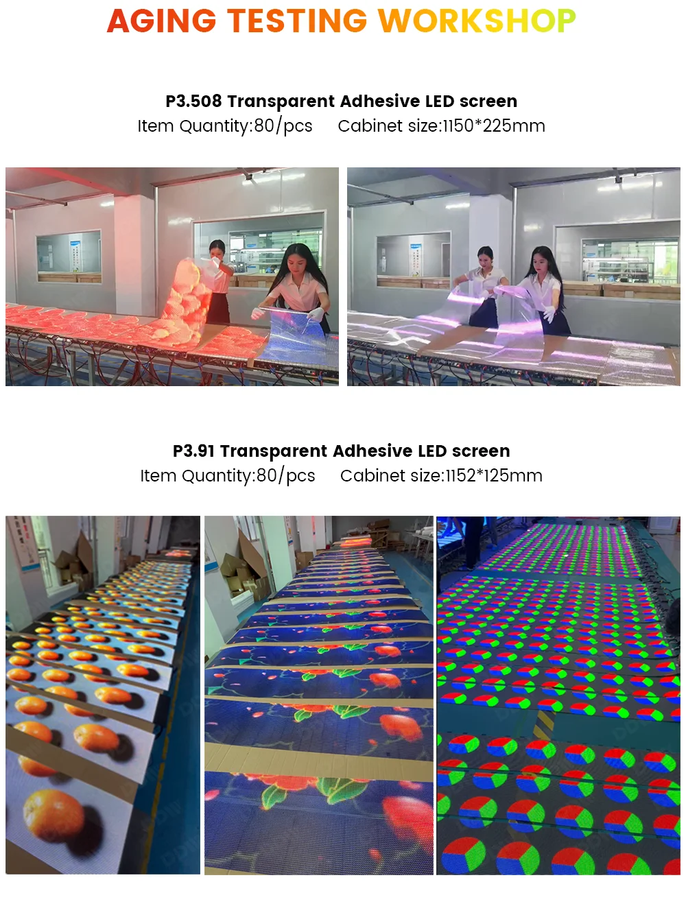 High Performance Flexible LED Clear Video Film Screen P3