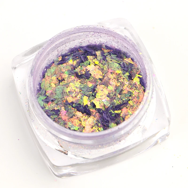 Chameleon Holographic Flakes White Chrome Irregular Flake Inorganic ...
