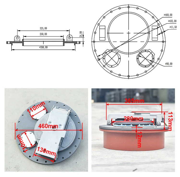 Low Price Fuel Tank Manhole Cover with Double Breathing Valve for Fuel ...