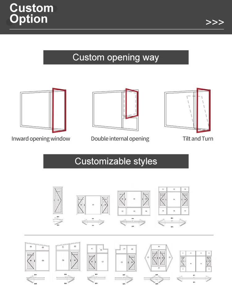Energy Efficient Ultra Narrow Frame Casement Window Custom Hurricane ...