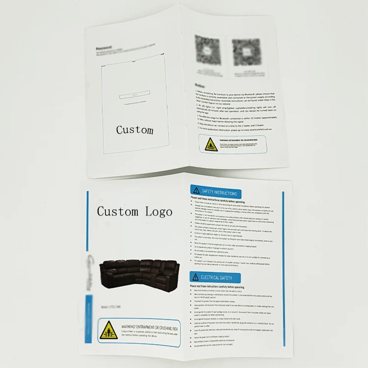 Custom Paper Printed Instruction Folding Leaflet Brochure Manual Print ...