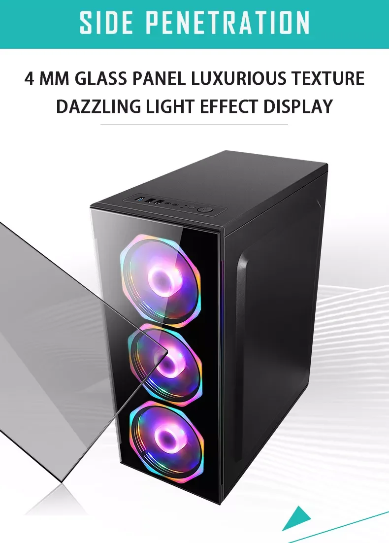 Low MOQ Gaming Computer Case - ATX PC Chassis by Qingsea