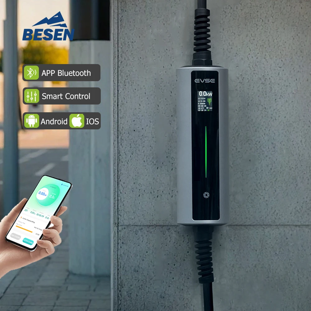 22kW Portable EV Charger, 32A 3-Phase Home Charger for Electric ...