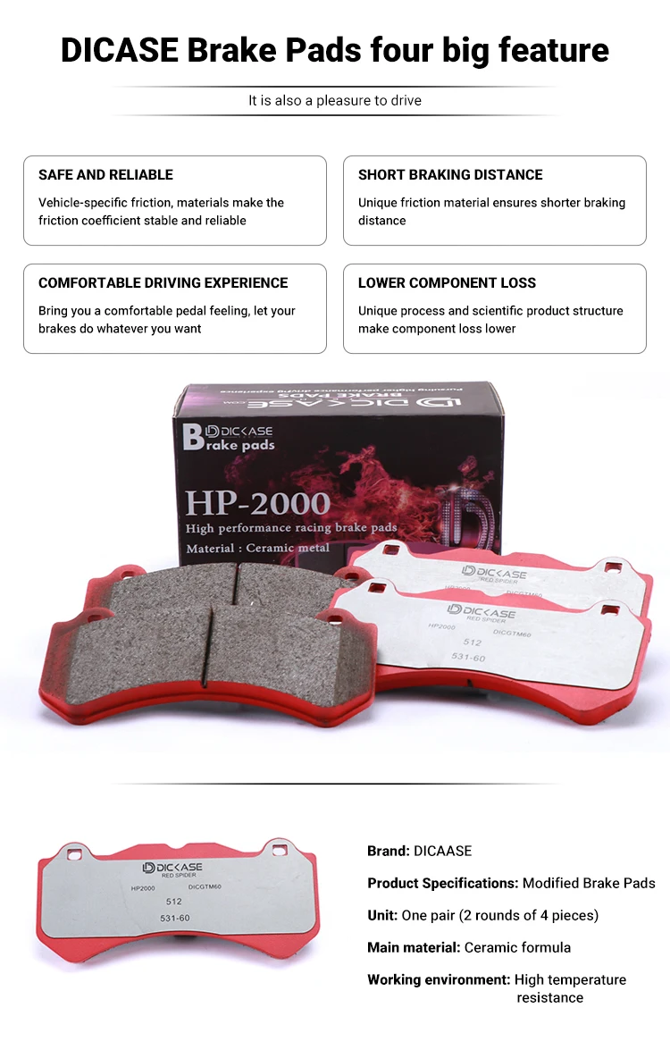 Upgrade Car Brake System Parts Gt4 Brakes Pads For Toyota Hilux Tundra ...