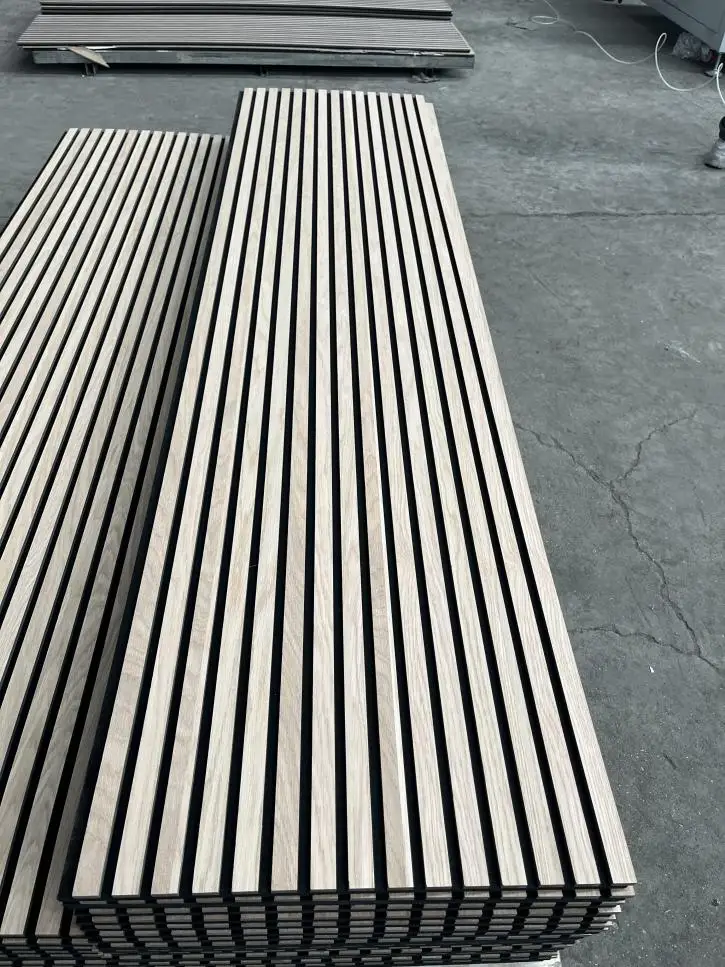 Slat Wood Acoustic Panel for Indoor Beautiful Decoration Acoustic ...