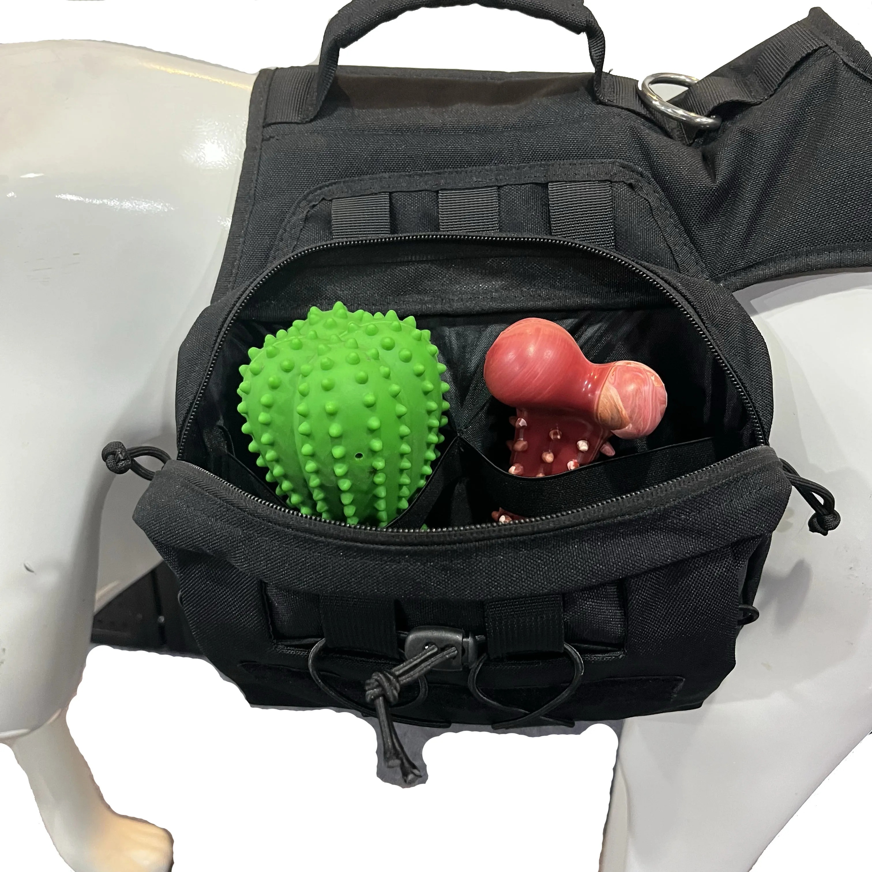 Tactical Dog Backpack Two Sides Pouch Bag Loading Bowl Dog Harness For ...