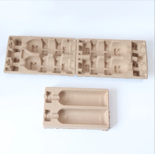 Red Wine Packaging Molded Pulp Packaging Molded Brown Dry Press Paper ...