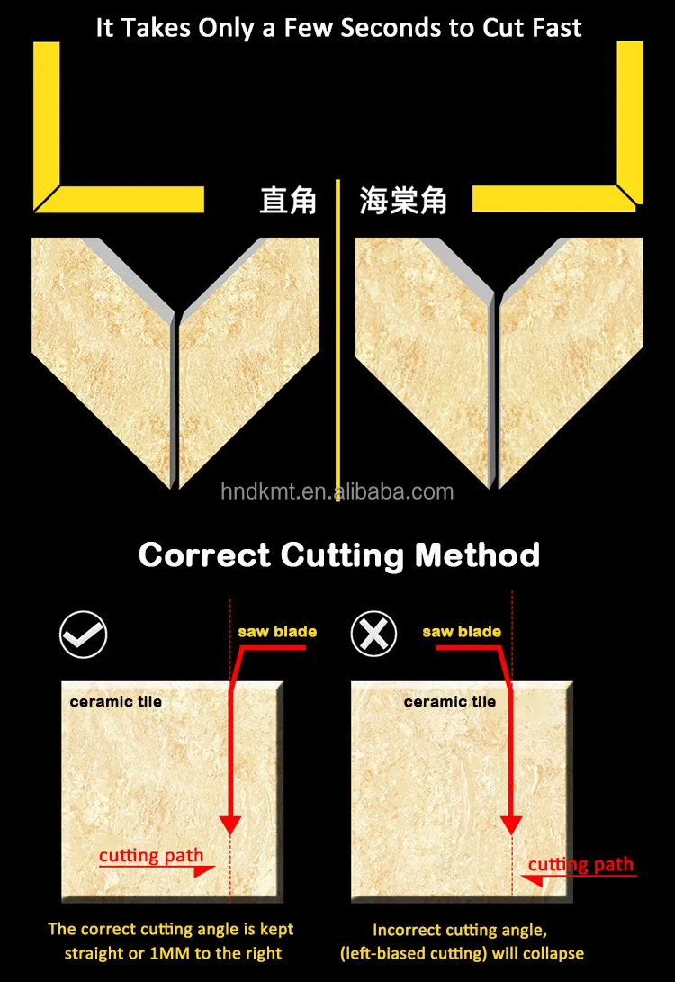Manual Tile Ceramic Cutter Desktop Stone Cutting Machine Guide Tool 45 ...