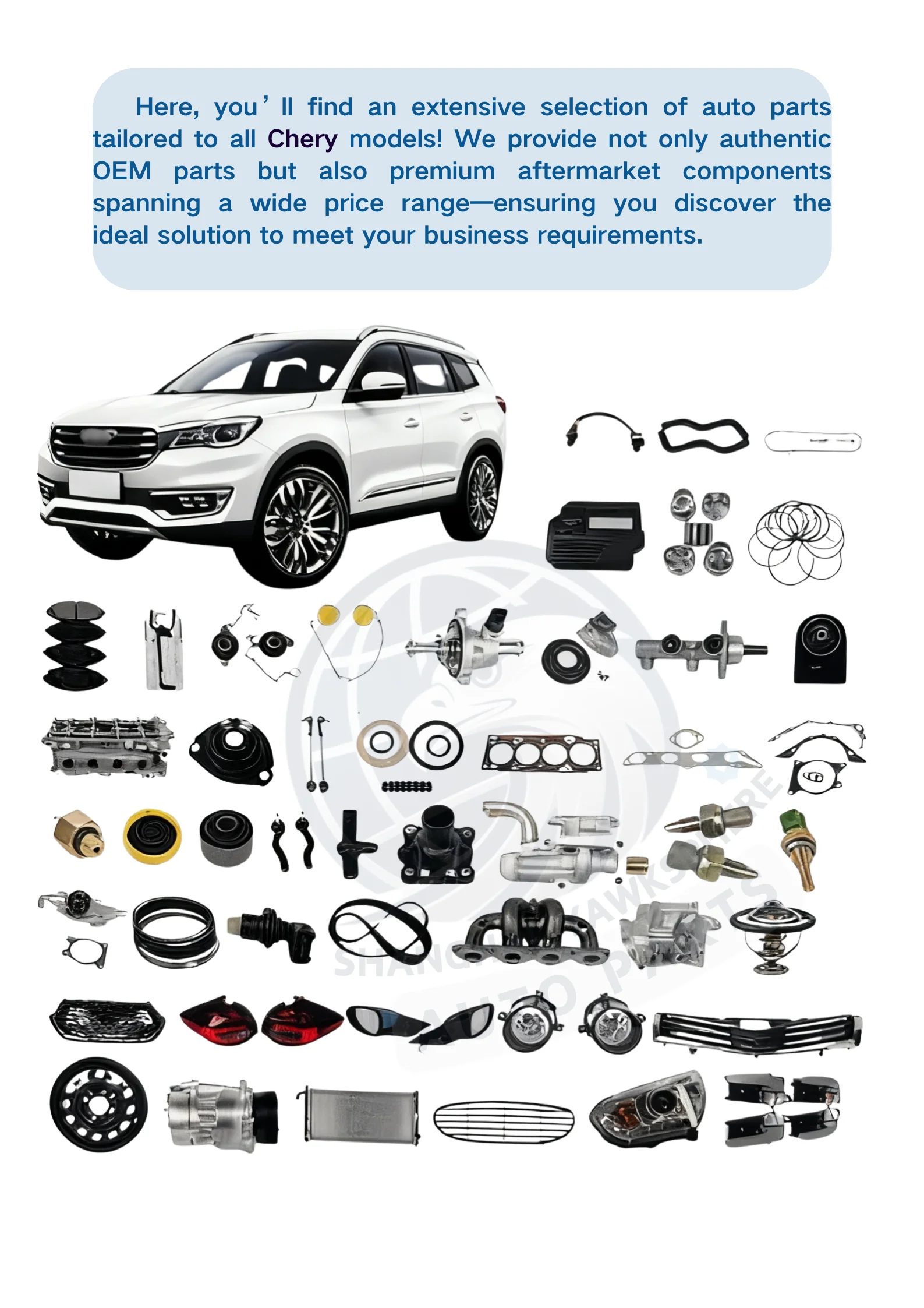 Auto Parts Code 204000480AA for Car Accessories CHERY Tiggo 7 Plus Ypro ...