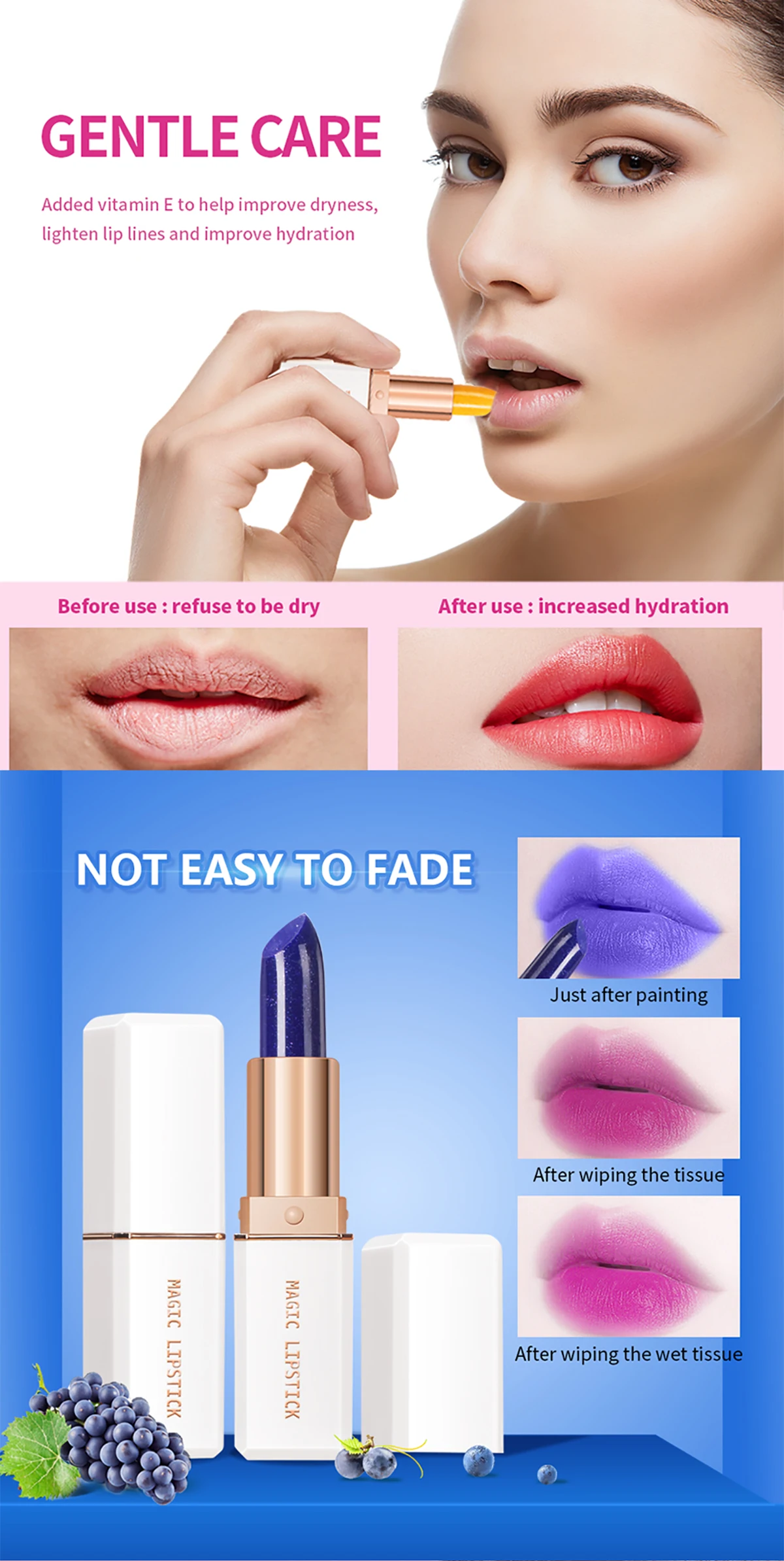 Wholesale Private Label Lipsticks Logo Customize Brand Magic Liquid ...