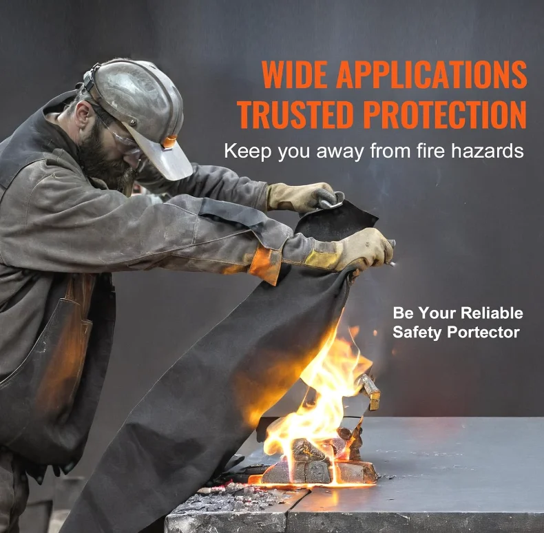 Carbon Felt Fireproof Welding Blanket Heat Resistant Flame Retardant ...