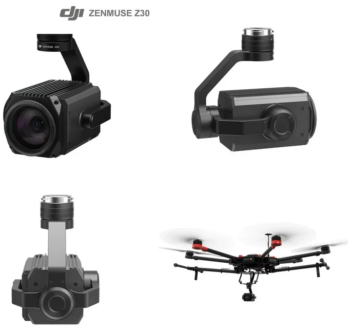 Dji Zenmuse Z30 Powerful Gimbal Camera 556g 30x Optical Zoom Lens For ...