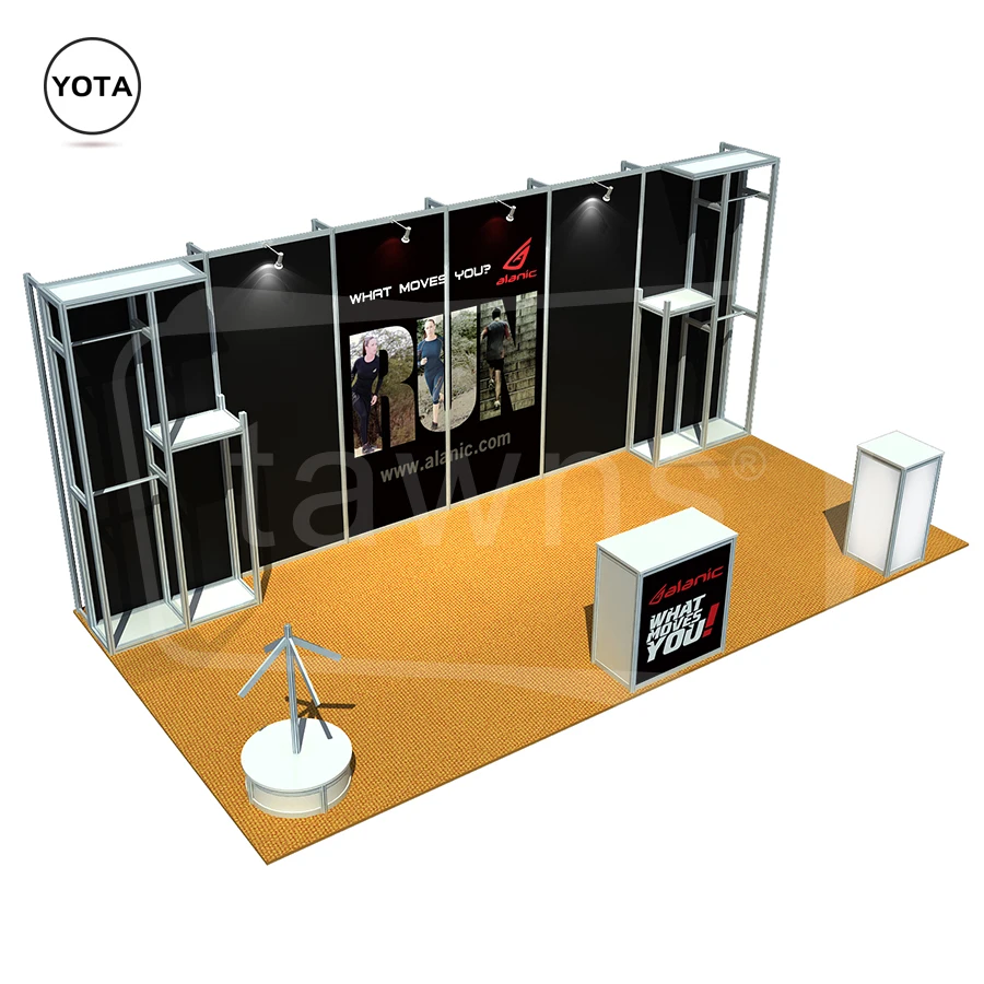 Tawns 3x6m Trade Show Exhibition Booth Custom Backlit Fabric Display ...