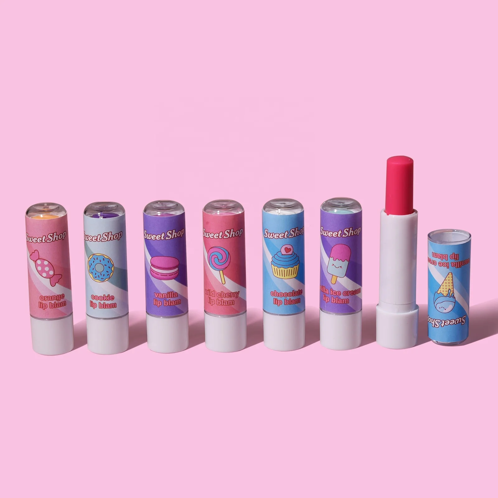 Super Sparkly Lip Balm 7 Pieces Party Favor Plant Based Lip Balm Makeup ...