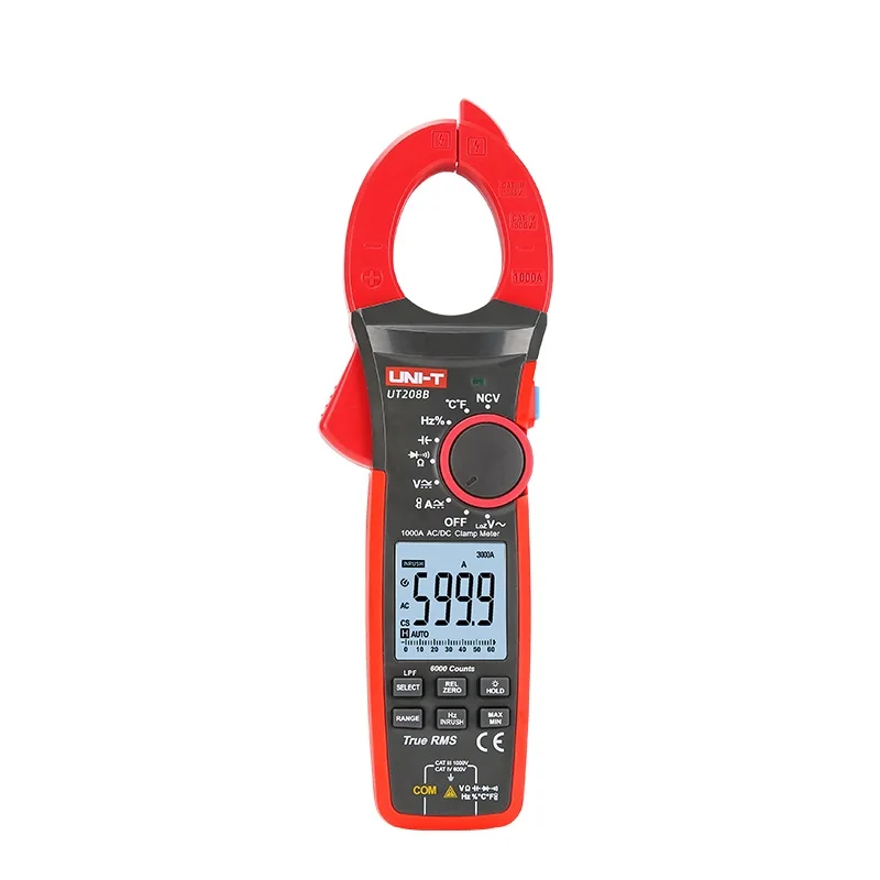 UNI-T UT207B UT208B Digital Clamp Meter True RMS LPF 6000 Count AC DC ...