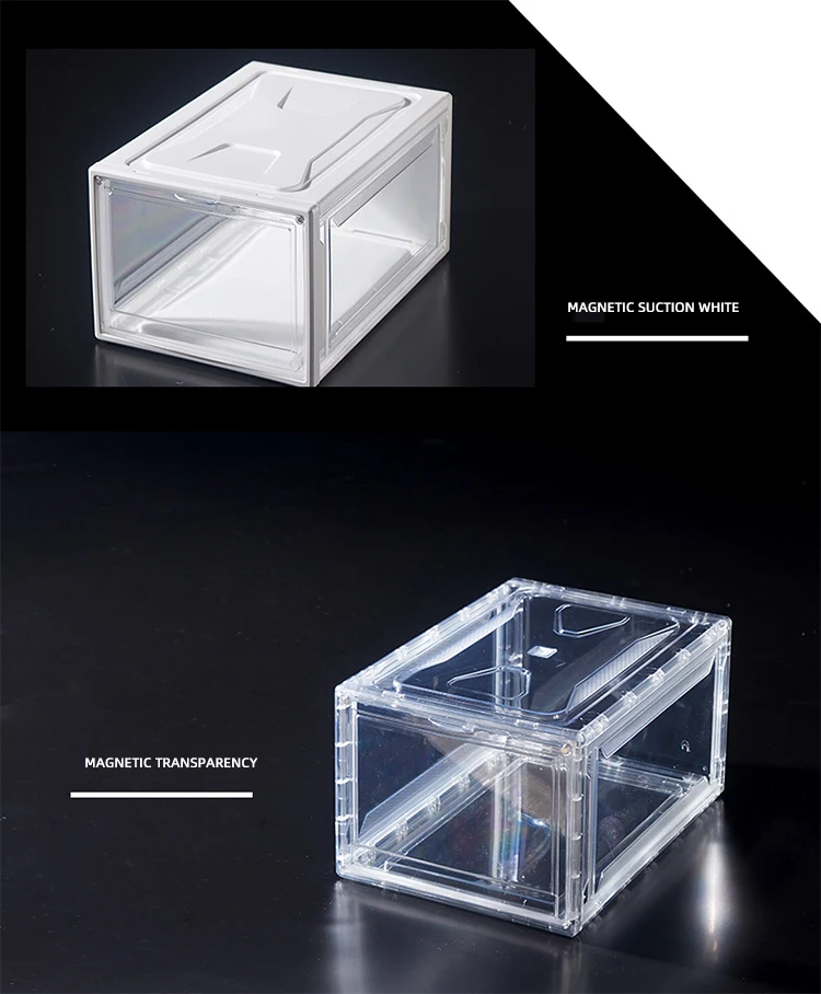 Clear Acrylic Shoe Storage Box - Easy Assembly & Display