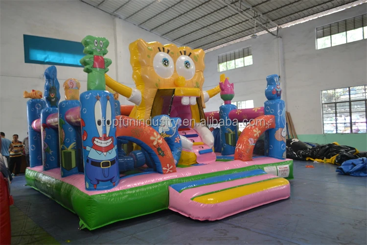 Tons Of Features Inflatable Spongebob Bounce House With Slide For Party ...