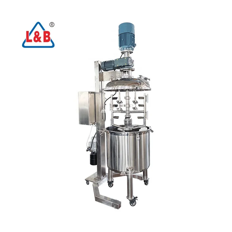 removable cosmetics emulsifying mixing tank with hydraulic lift ...