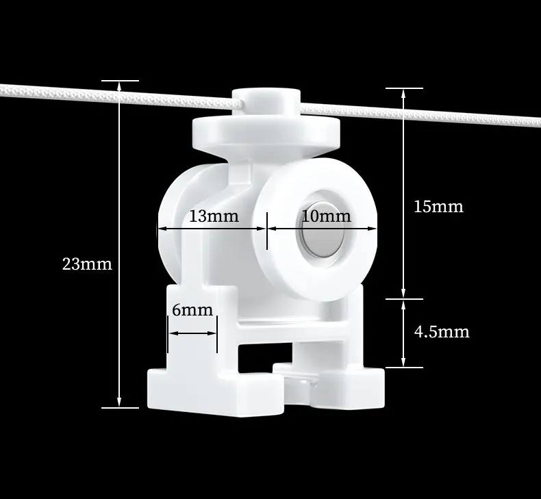 Small Ripple Fold Curtain Runner with Glider S Wave Design