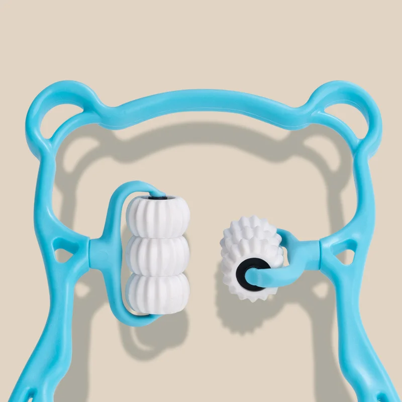 Neck Massager Roller Dual Soft Ball Handheld Manual Cervical Spine ...