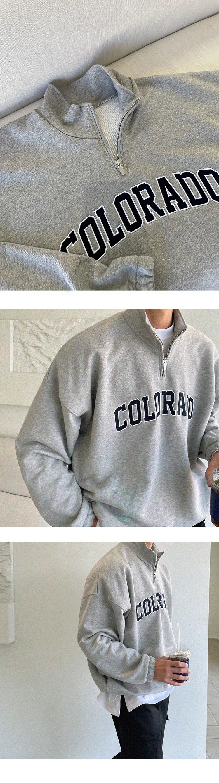 Shop Custom Men's Turtleneck Half Zip Sweatshirt - 100% Organic Cotton