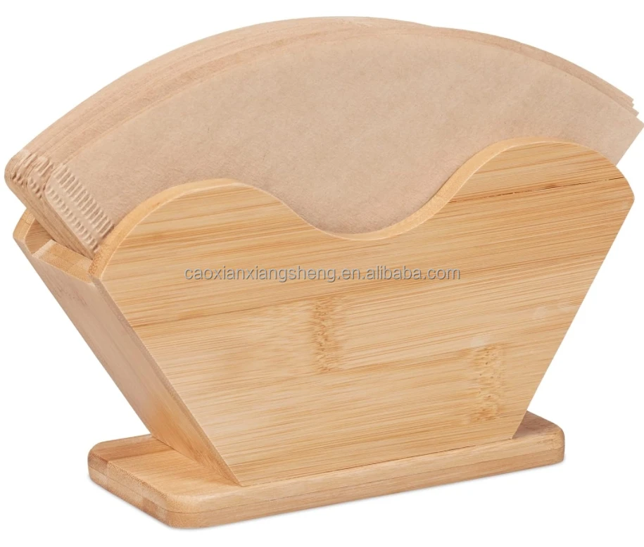 Natural Wooden Coffee Filter Rack Vertical Coffee Filter Rack Coffee ...