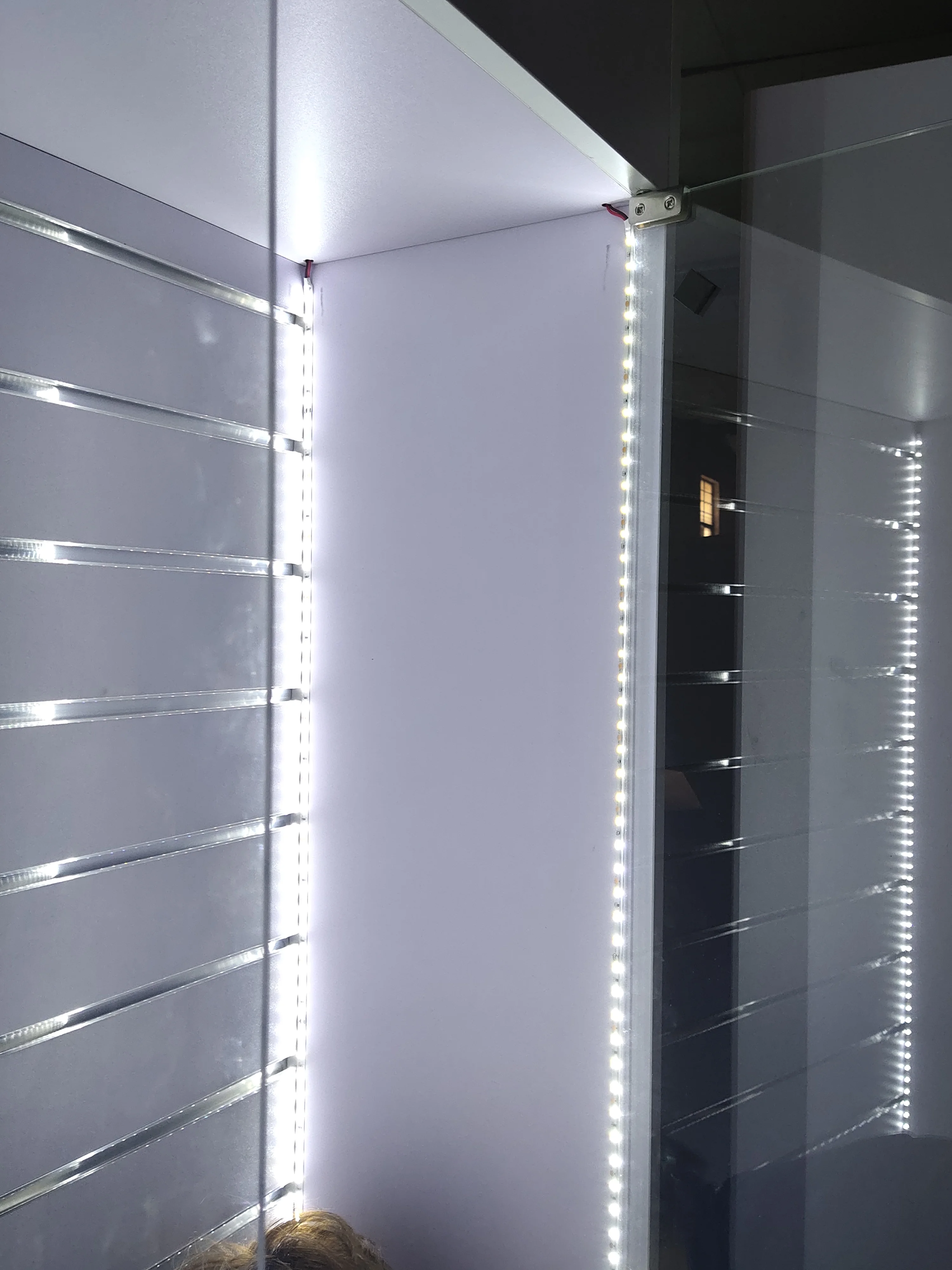 Wall Slat Display Cabinet with Light - Perfect for Retail