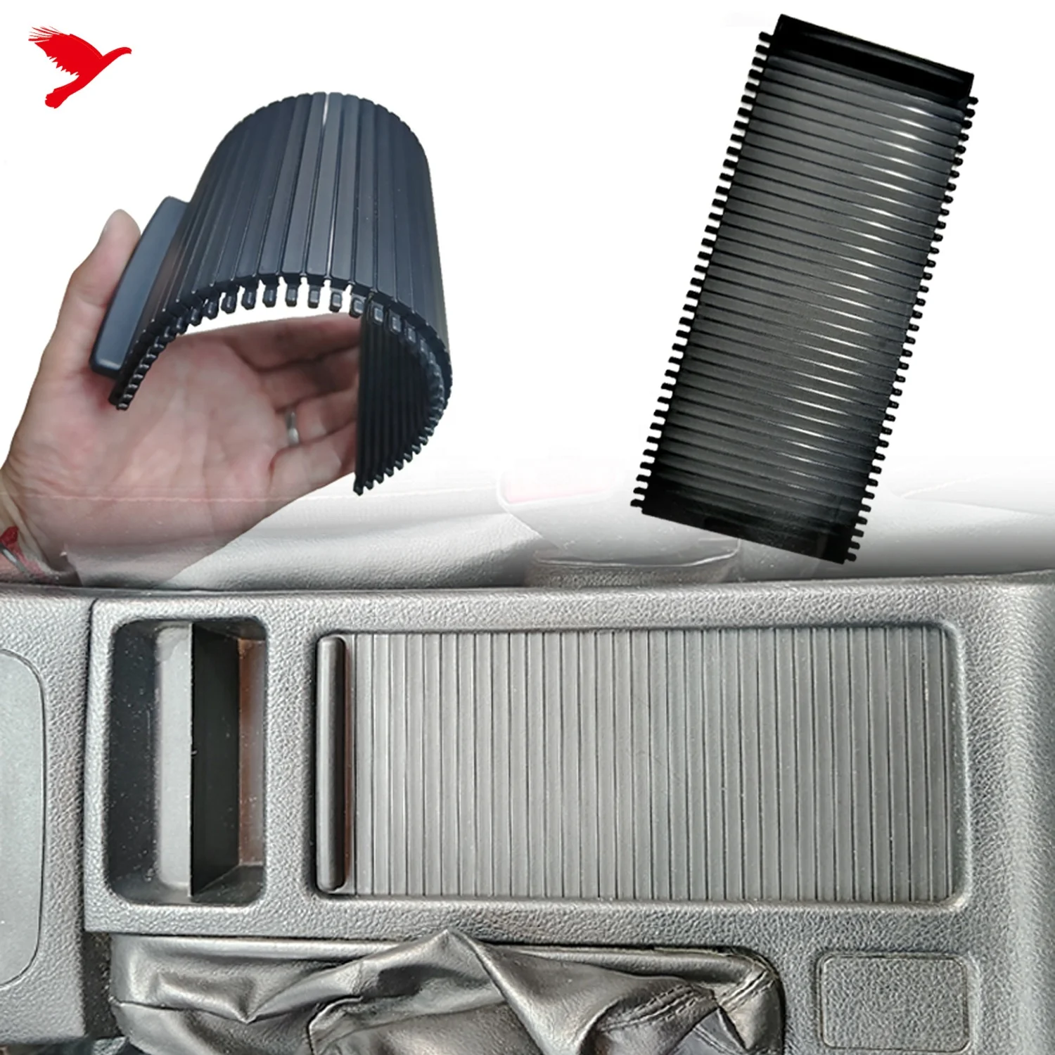 Car Center Console Slide Roller Cup Holder Rolling Curtain 1pc For ...