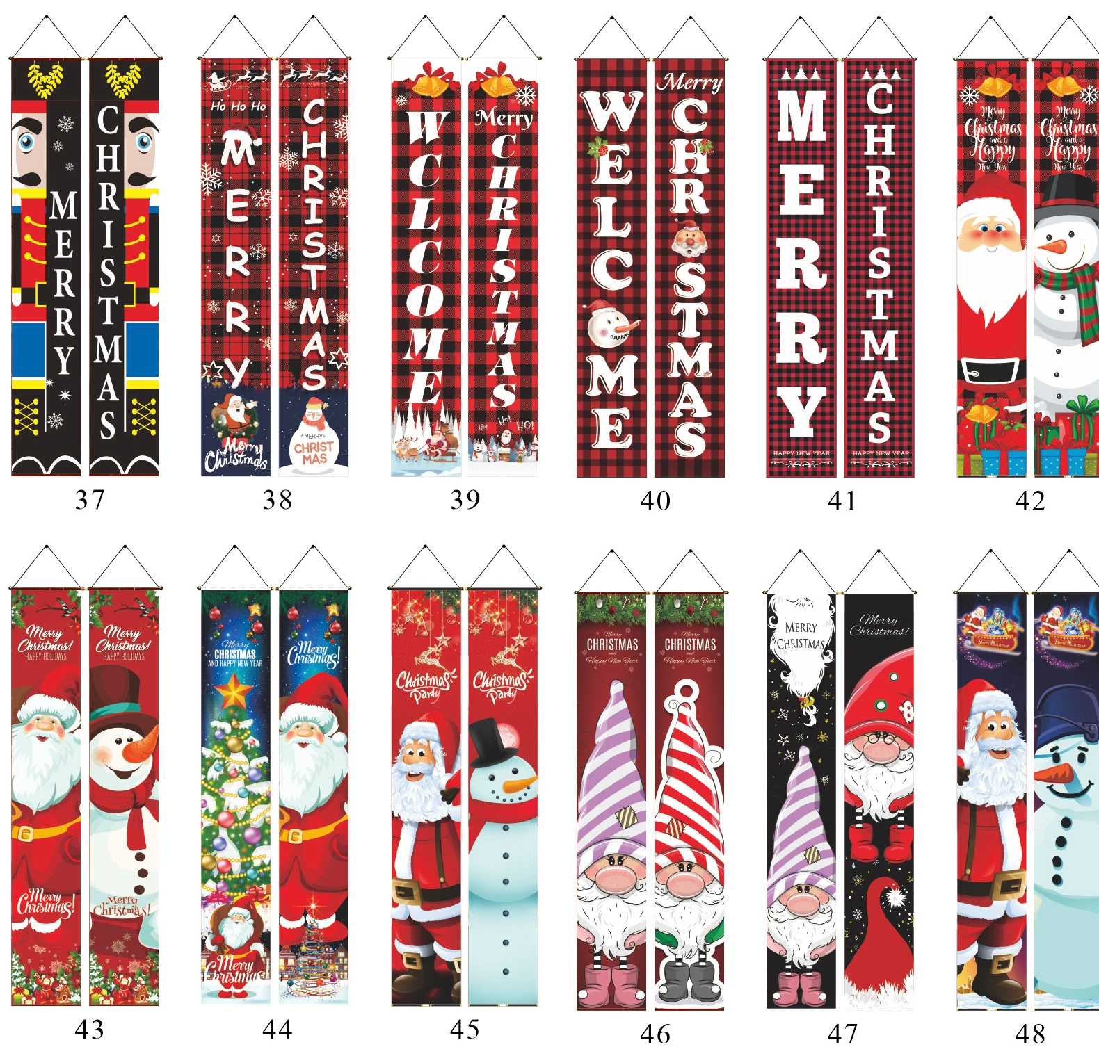 Outdoor Xmas Hanging Decorations Banner Merry Christmas Sign Christmas ...