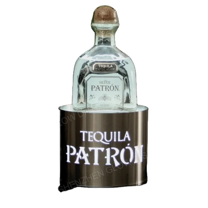 Patrón Tequila Botella de acero inoxidable redonda Glorificador para ...