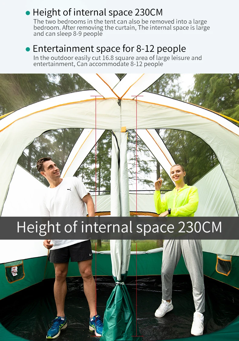 Outdoor Luxury Tents Waterproof Camping Supplies Family Portable Tent ...