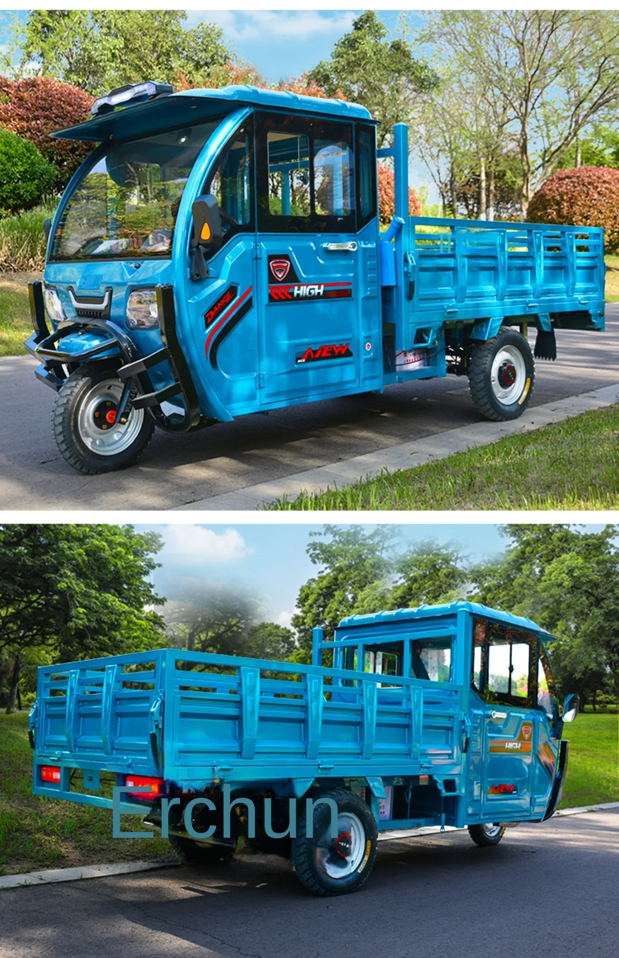 Electric Tricycle Truck Household Cargo Load Freight Oil And ...