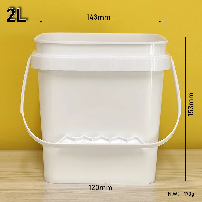 Plastic Bucket Manufacturer Food Grade 2L square Plastic Bucket ...