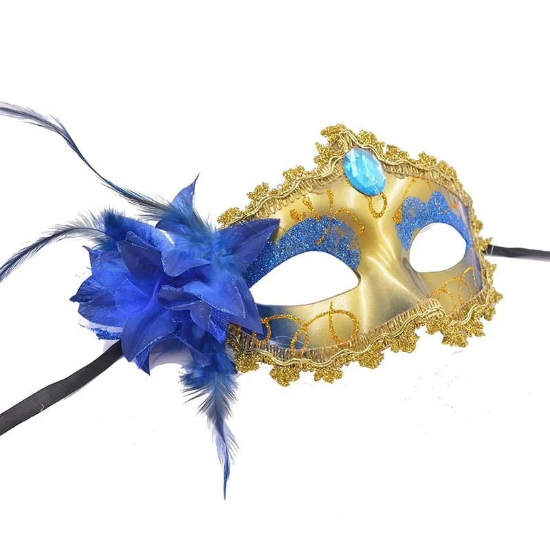 Luxury Gold Background Painted Little Beauty Side Flower Mask Sexy Fox ...