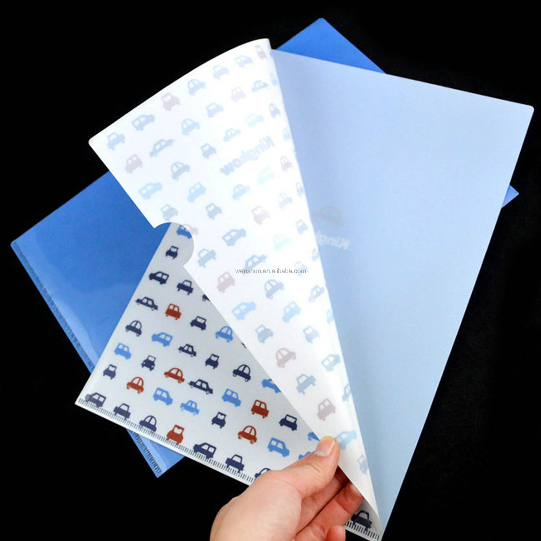 Custom Print l Shaped File Folder A4 Size Plastic Paper File Holder ...