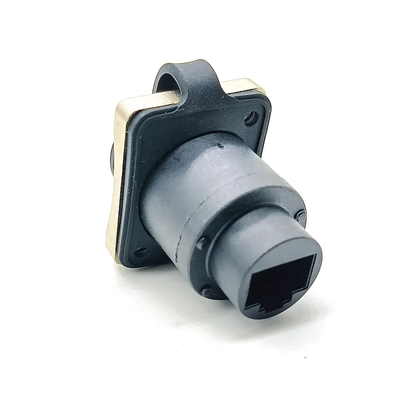 Waterproof Pass through RJ45 Jack Coupler Socket Ethernet Connector