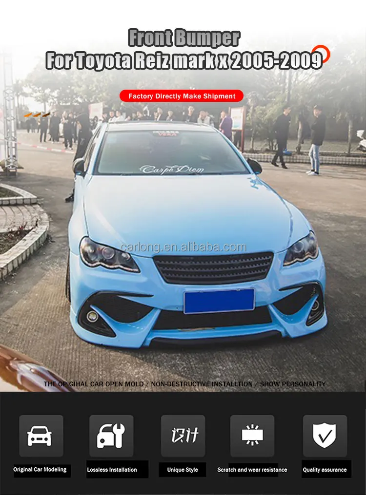 Upgrade Your Toyota Mark X Reiz 2005-2009 with 2018 Style Bumpers