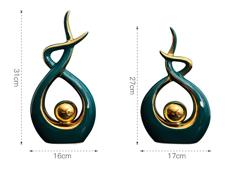 Abstract Art Ceramic Statue - Perfect for Home Decor
