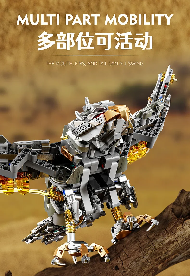 Meiji New Meche Parrot Shark Mantis Crocodile Eagle Machinery MOC ...
