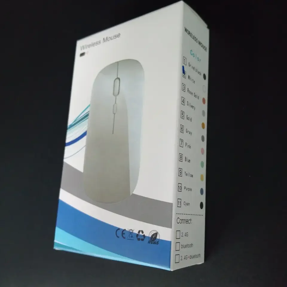 Wireless Mouse Bt Rgb Rechargeable Mouse Wireless Computer Led Backlit ...