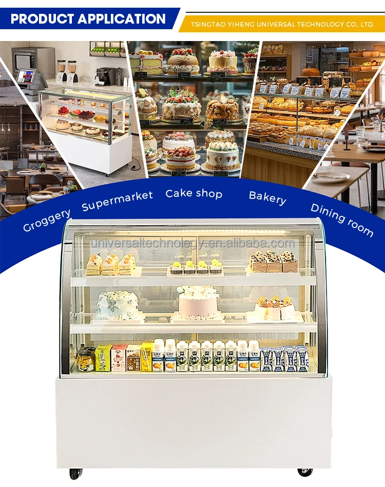 Unitech Commercial Bakery Display Case - Movable Glass Showcase