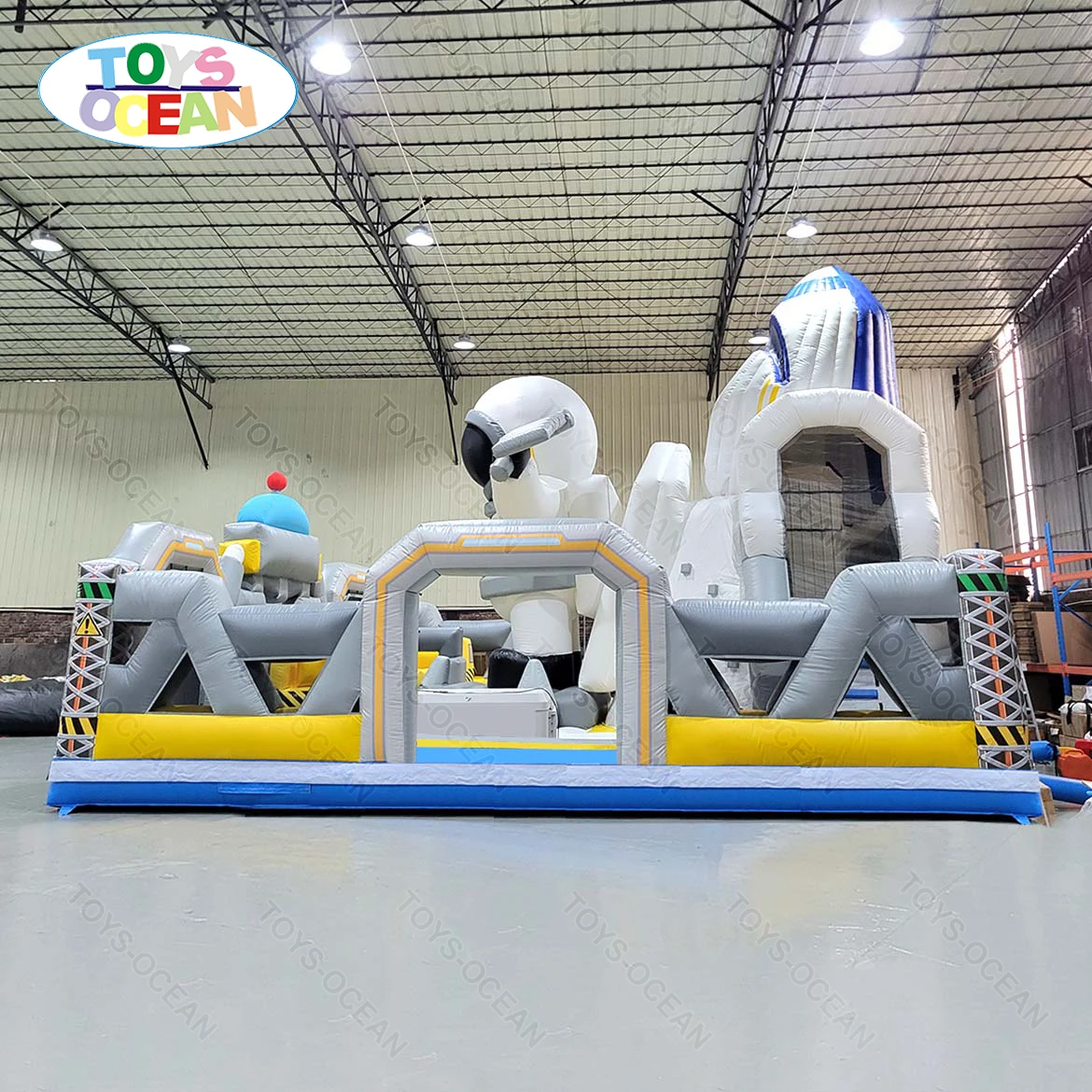 Factory Customized Spaceship Theme Kids Bounce Slide Combination ...