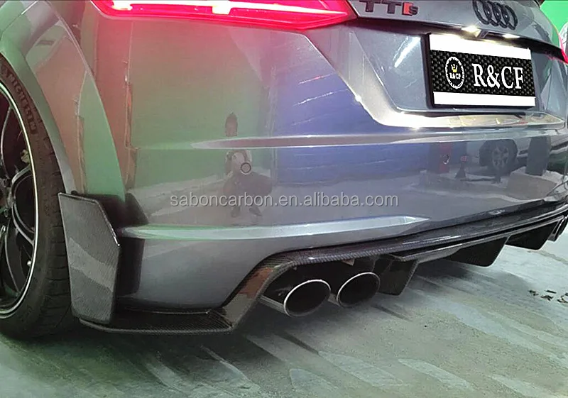 Tts / Ttrs Mk3 Rear Diffuser Spoiler Carbon Fiber Rear Bumper Lip ...