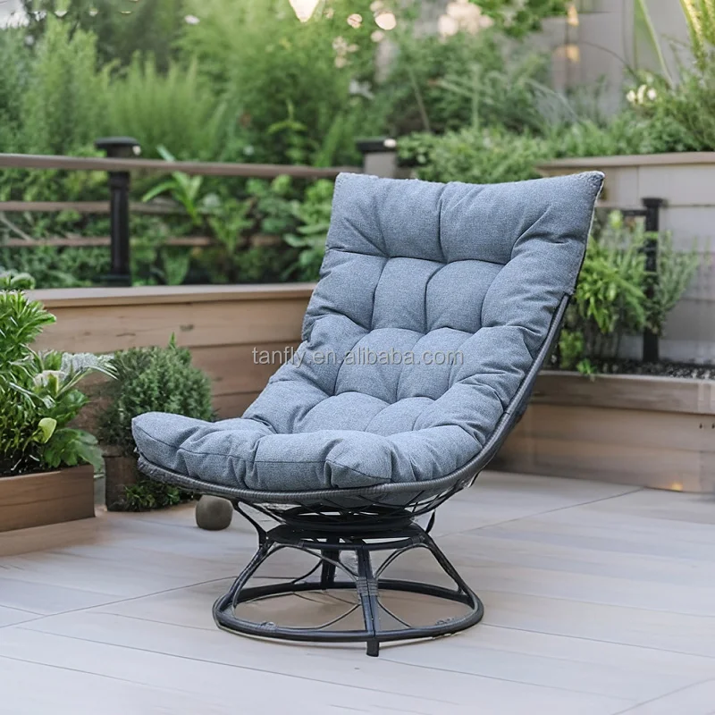 Outdoor Garden Patio Rotating Swivel Chair Swings With Stand Metal ...