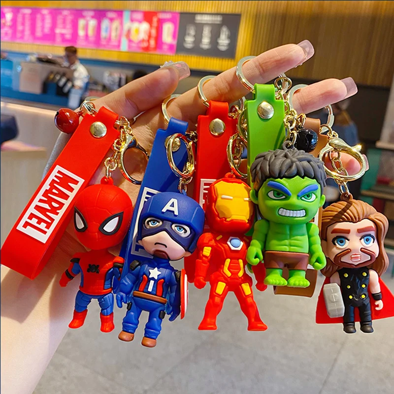 Dickmon 3d Marvel Superhero Figure Keychain Avengers Cartoon Character ...